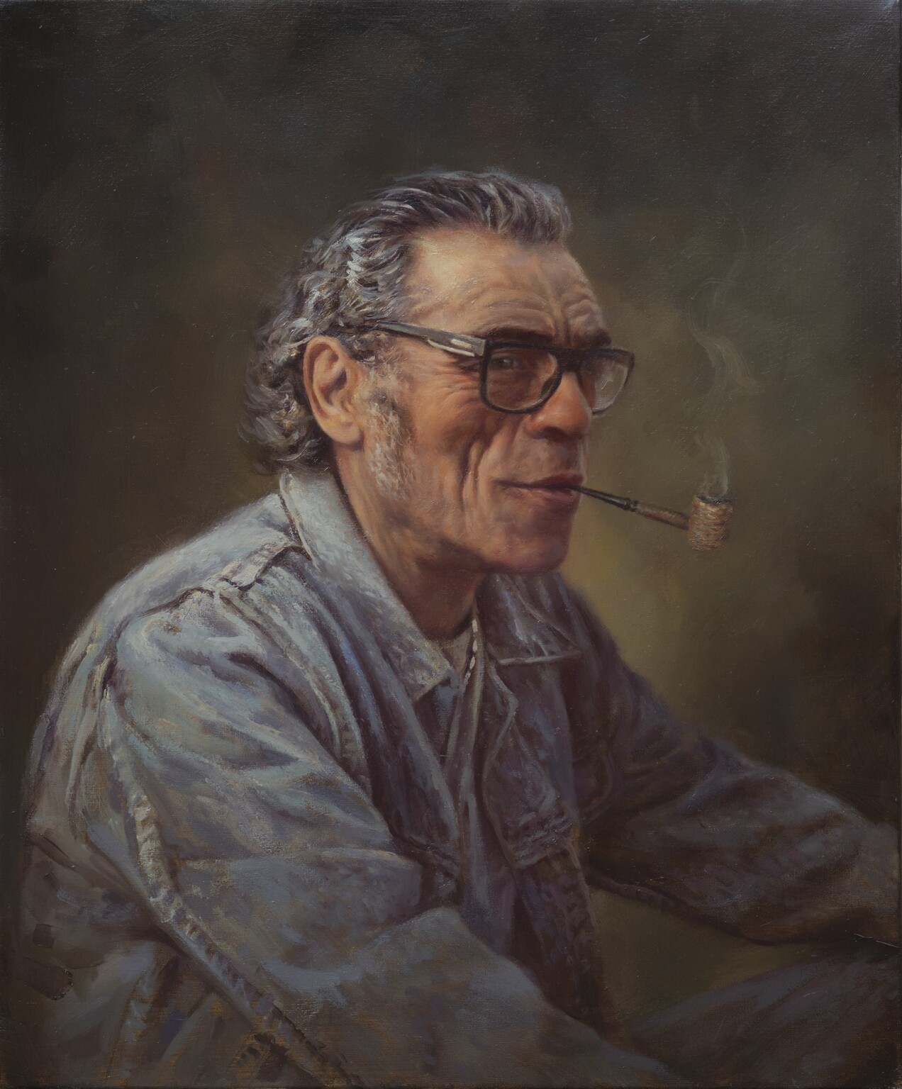 Retrato de niña - M. Sosa - Pintura